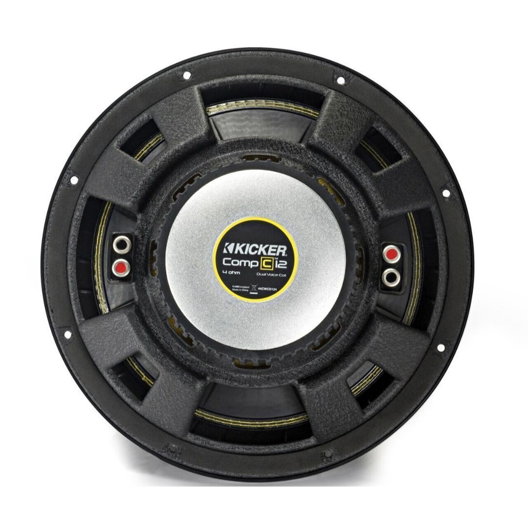 Kicker CWCD84, CompC 8" Dual Voice Coil Subwoofer 4-Ohm, 200W (44CWCD84 ...