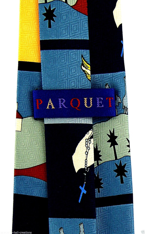 Nativity Scenes Men's Necktie Religious Baby Jesus Birth Gift Blue Neck ...
