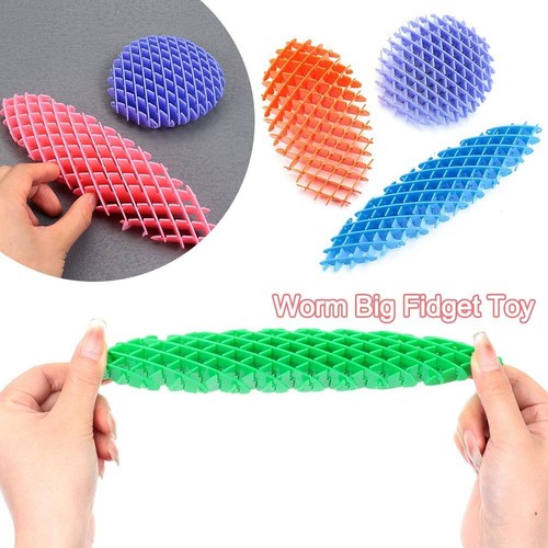 Sensory Stress Anxiety Relief 3D Printed Elastic Mesh Fidget Worm Cool ...