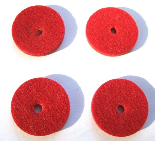 2 / 4 x SEWING MACHINE SPOOL/REEL PIN FELTS. RED or GREEN. 30mm / 1 ...