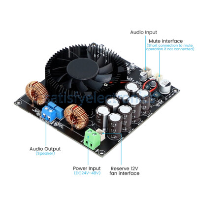 600W TPA3255 Power Amplifier Audio Board Class D Mono Sound Amplifiers ...