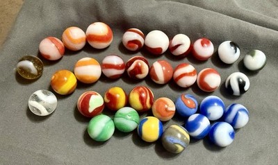 Large Akro Agate Corckscrew Lot ~ Prizename Ace Special Royal Onyx 5/8 ...
