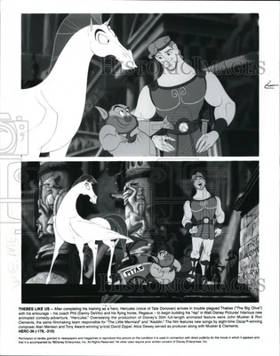 1997 Press Photo Scenes from animated cartoon movie Hercules - cvp42080 ...
