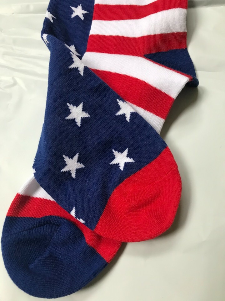 American Flag Crew Socks Mismatched stars and stripes Americana Shoe 5 ...