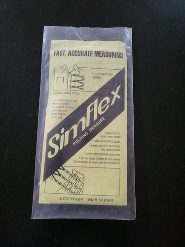 SimFlex Folding Measure Expanding Sewing Gauge *Spacing Buttonholes ...