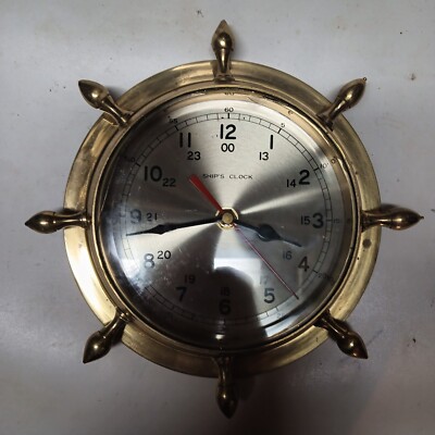 Clocks - Brass Ship's Wheel Clock