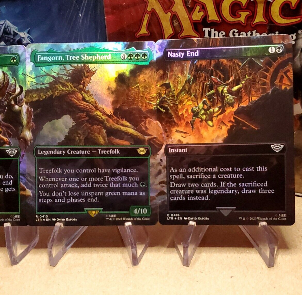 FOIL Fangorn Shepherd, Nasty end & Pippin's Bravery Borderless SCENE ...