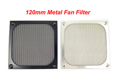 120mm Metal Case Fan Air Filter Dustproof Mesh Grill Guard (Black ...