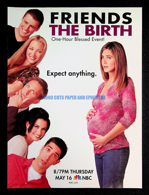 Friends the Birth NBC TV Channel 2002 Trade Print Magazine Ad Poster ...