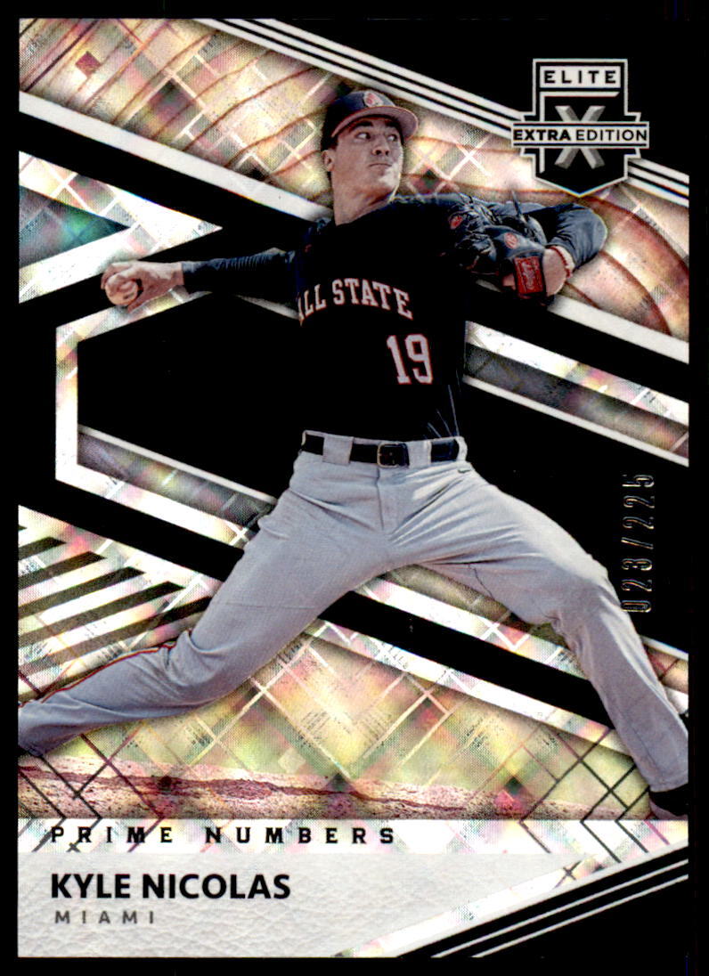 2020 Panini Elite Extra Edition #61 Kyle Nicolas #/225 Prime Numbers A ...