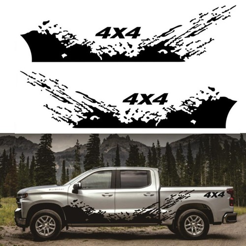 2Pcs 4X4 Mud Splash Graphics Decal Decor Car Body Door DIY Stickers ...