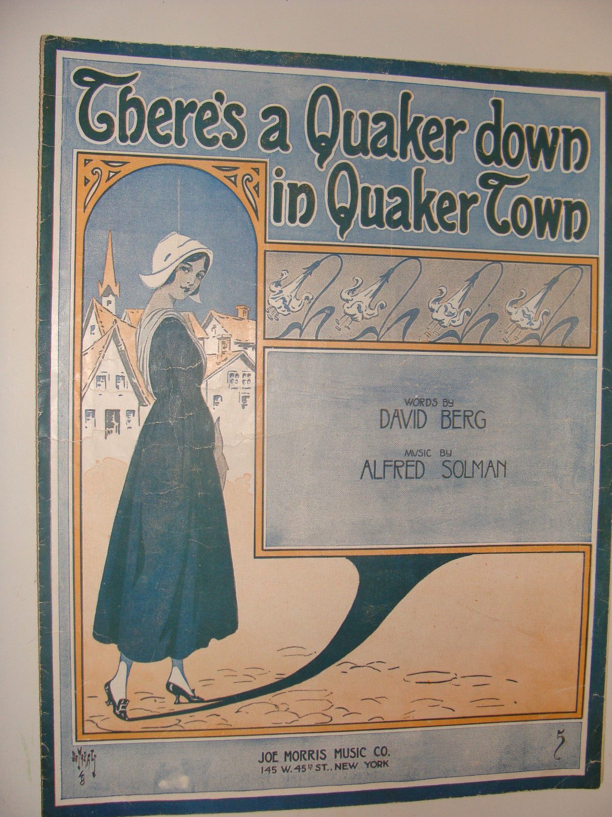 There's a Quaker Down in Quaker Town 1916 by Berg, Solman Cover art by ...
