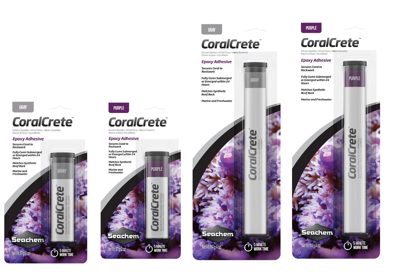 Seachem CoralCrete Epoxy Putty Adhesive Coral Rock Marine Freshwater ...