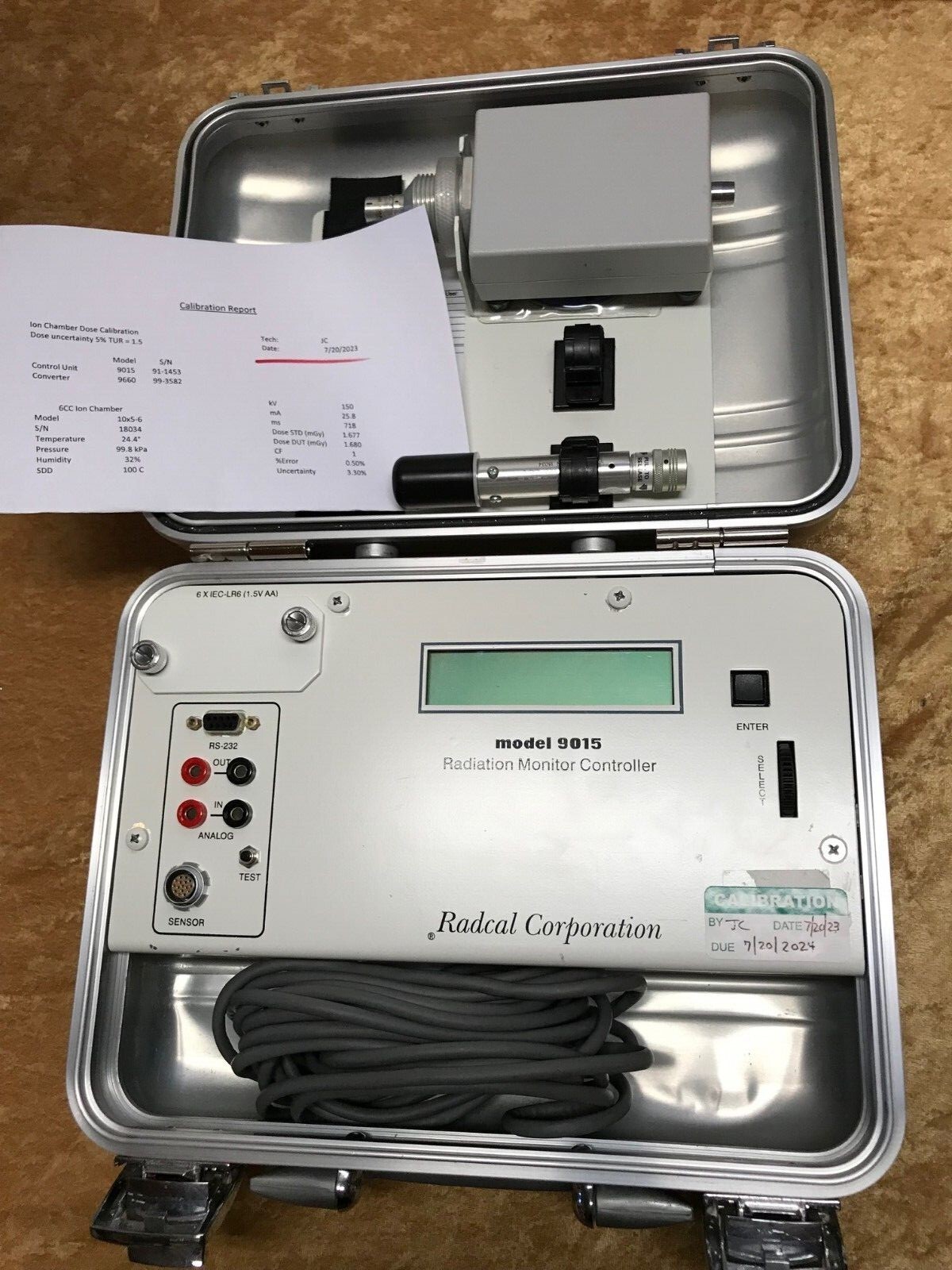Radcal 9015 Xray Dose test meter Unfors Raysafe Keithley MDH RTI ...