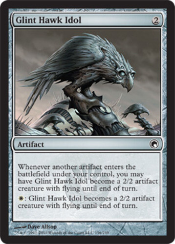 Moderate Play, English MTG Regular Glint Hawk Idol Scars of Mirrodin ...