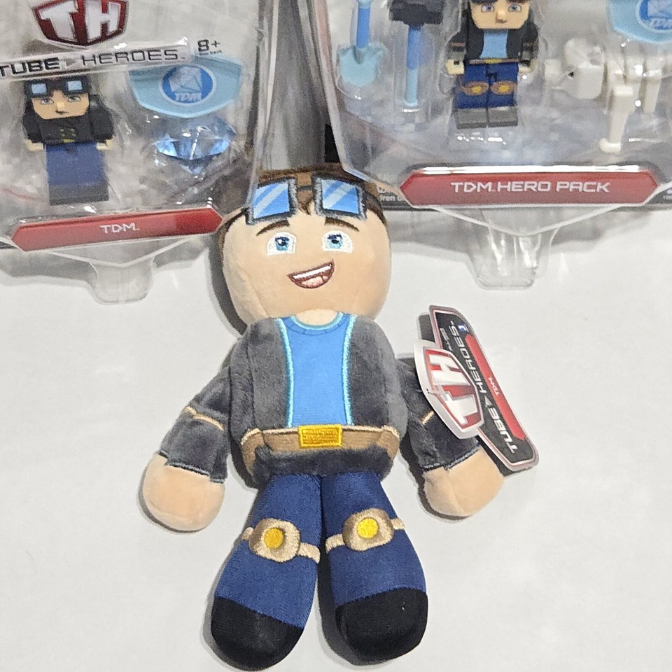 Tube Heroes DanTDM TH Diamond Minecart Plush TDM Hero Pack Lot Jazwares ...