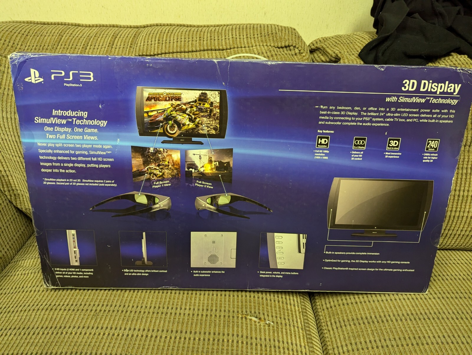 Sony PlayStation 3D Display LED LCD Monitor - PS398078 for sale online ...