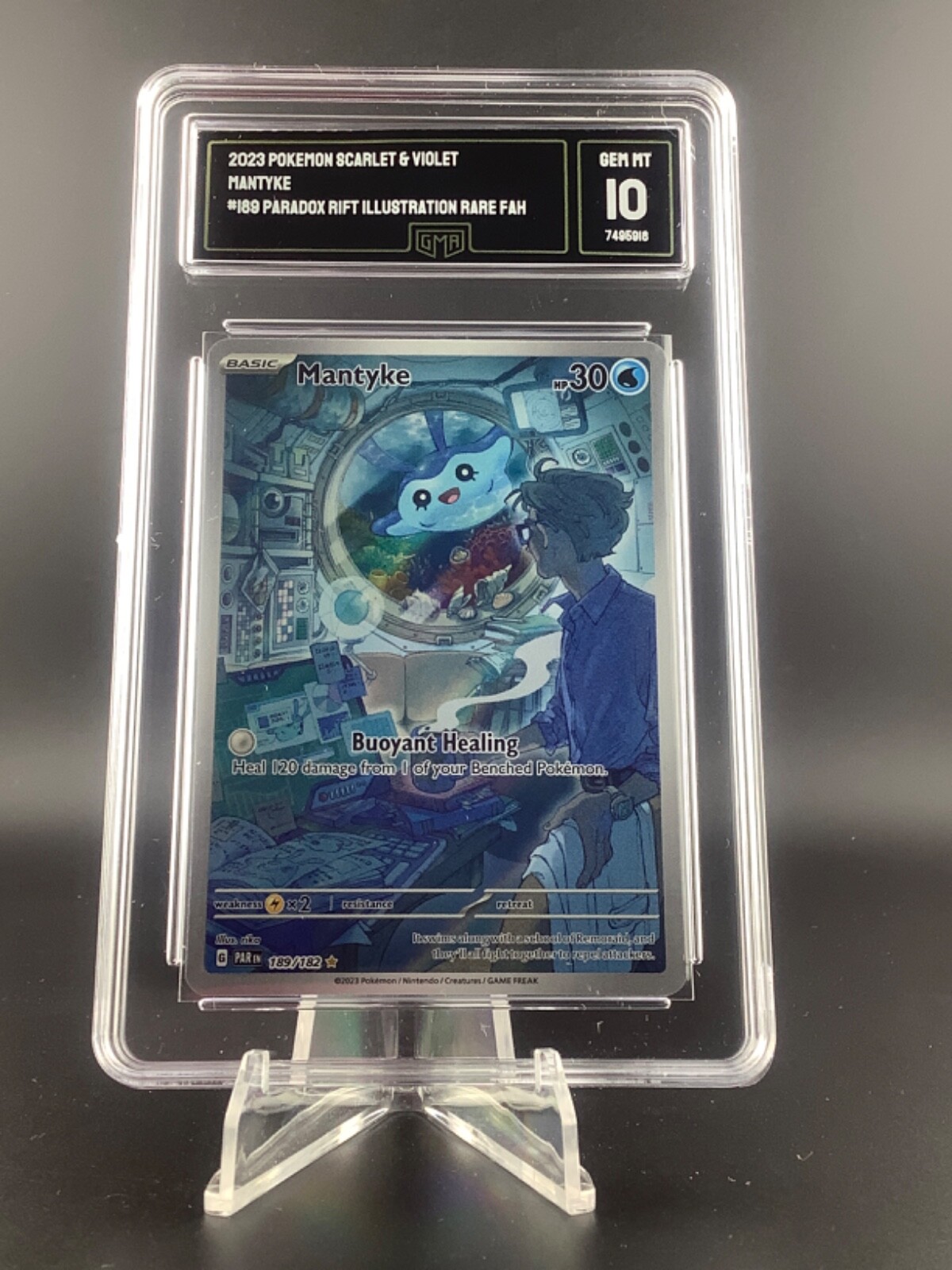Pokémon TCG Mantyke Paradox Rift 189/182 Holo Illustration Rare for ...