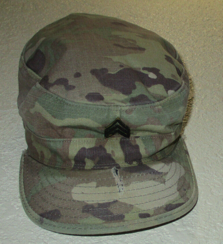 US Army Military Camo OCP Hat Combat Uniform Cap L 7-1/2 Worn | eBay