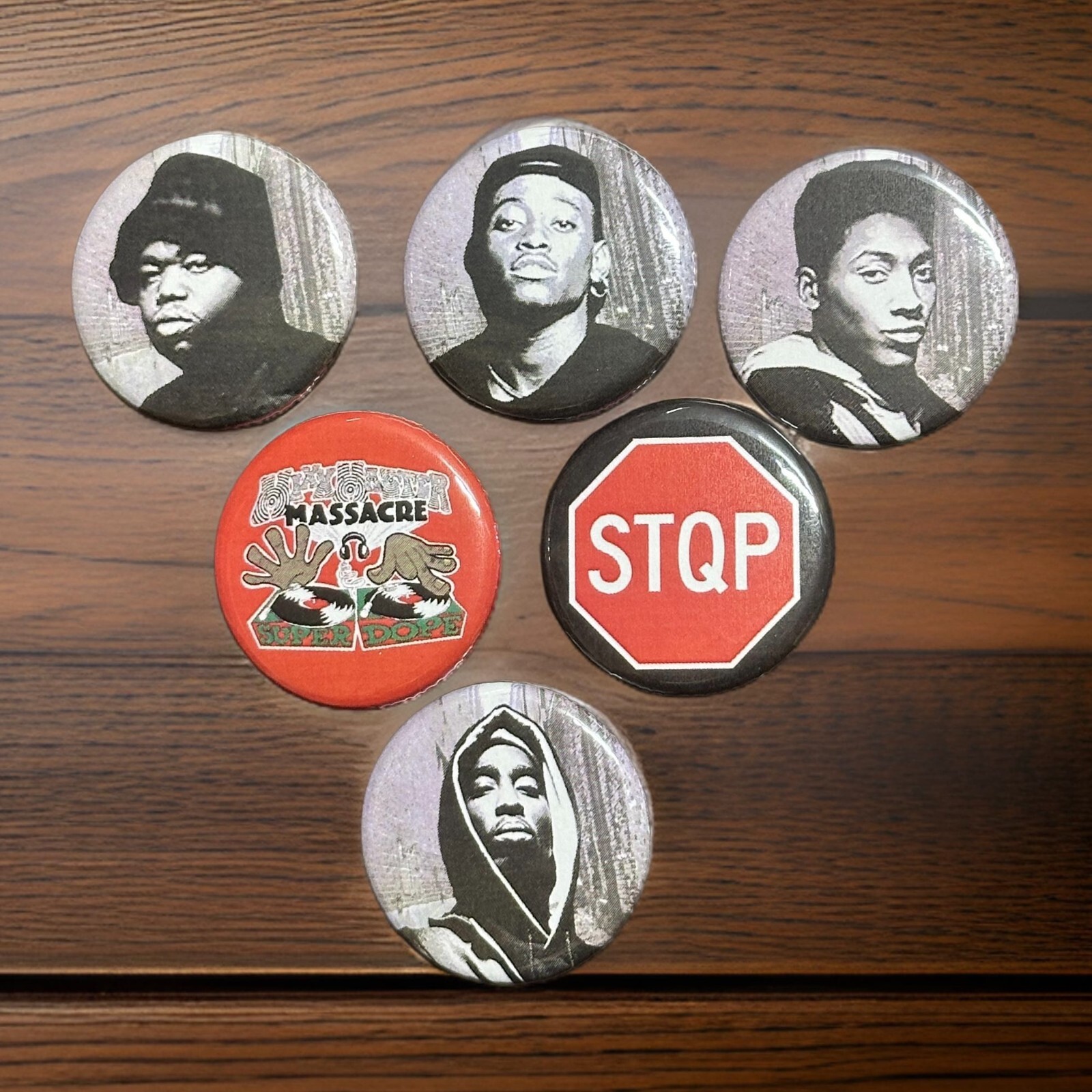 Juice Movie Button 6-Pack 2pac Bishop Q Raheem Steel Tupac DJ Hip Hop ...