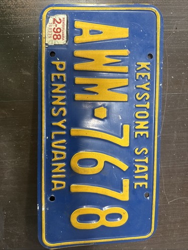 Vintage Blue Pennsylvania Big Keystone State License Plate | eBay
