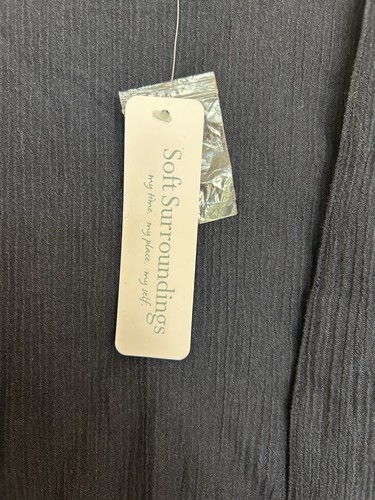 Soft Surroundings NWT Oceo Gauze Cover Up Button Navy Cardigan Duster ...