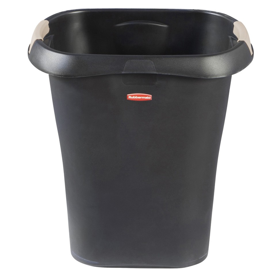 Rubbermaid 8 Gal Plastic Home/Office Wastebasket Trash Can w/ Liner ...