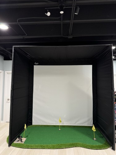 Luxury Home Golf Simulator System 8x8 Ft Package with Projector and ...