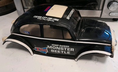 VTG TAMIYA Original Monster Beetle VW Bug Hard Black Body 1/10 Monster ...