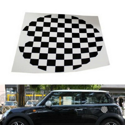 Black/White Checkered Pattern Vinyl Sticker For Mini Cooper Gas Cap ...