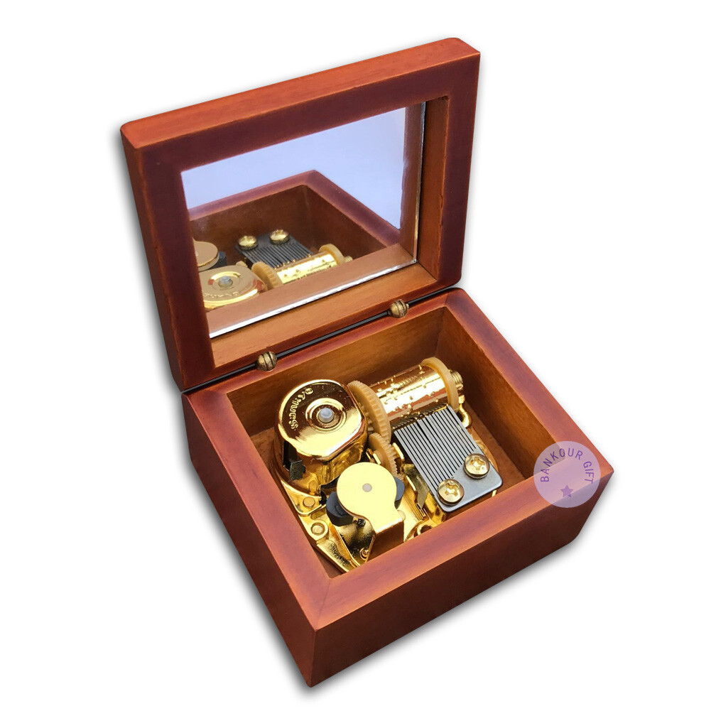 Play "Edelweiss" Melody Wooden Wind up Music Box With Sankyo Musical ...