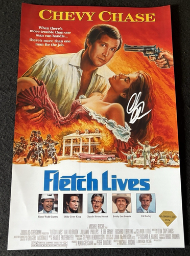 Chevy Chase Signed AUTOGRAPHED 11x17 "Fletch LIVES" Movie Poster COA ...