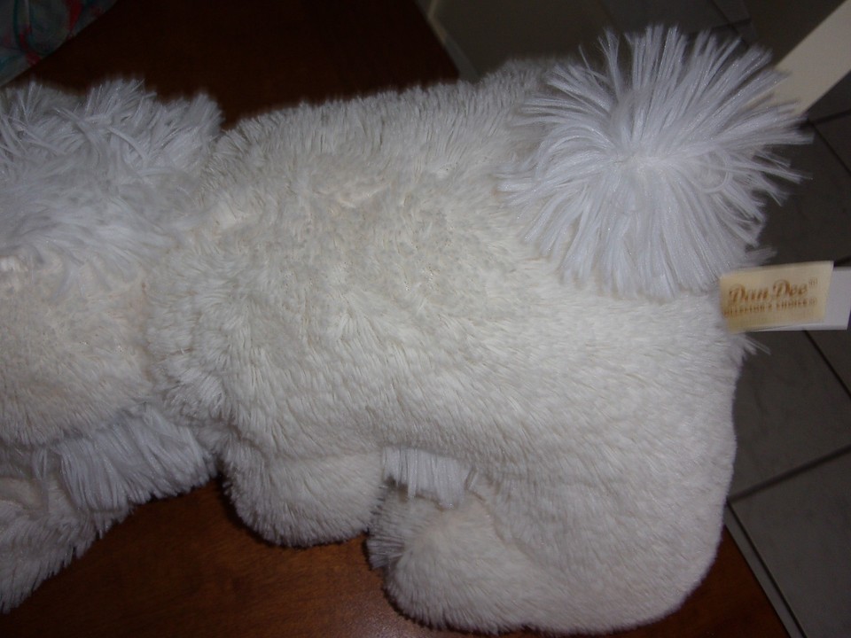 DANDEE DAN DEE COLLECTORS BUNNY RABBIT 13" WHITE plush 2017 gold dot ...