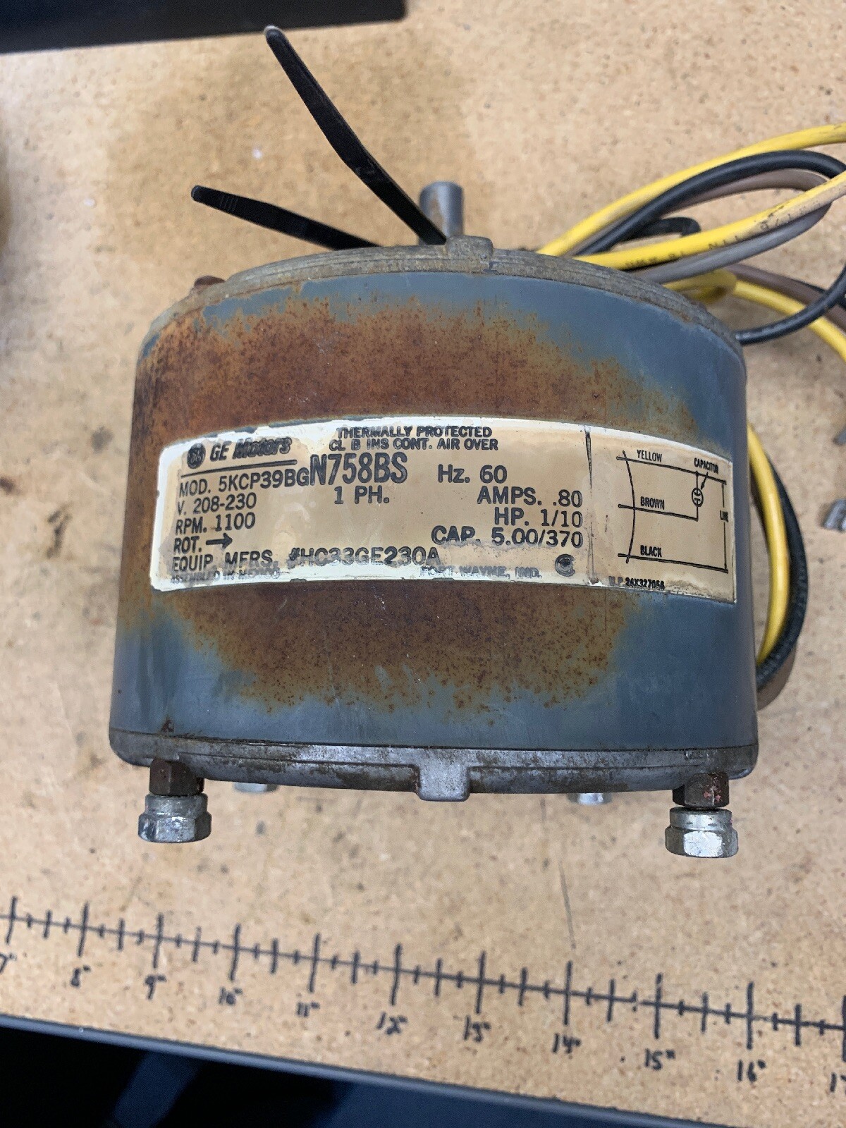 Carrier HC33GE230 1/10HP Condenser motor 1100rpm 208-230v HC33GE232 | eBay