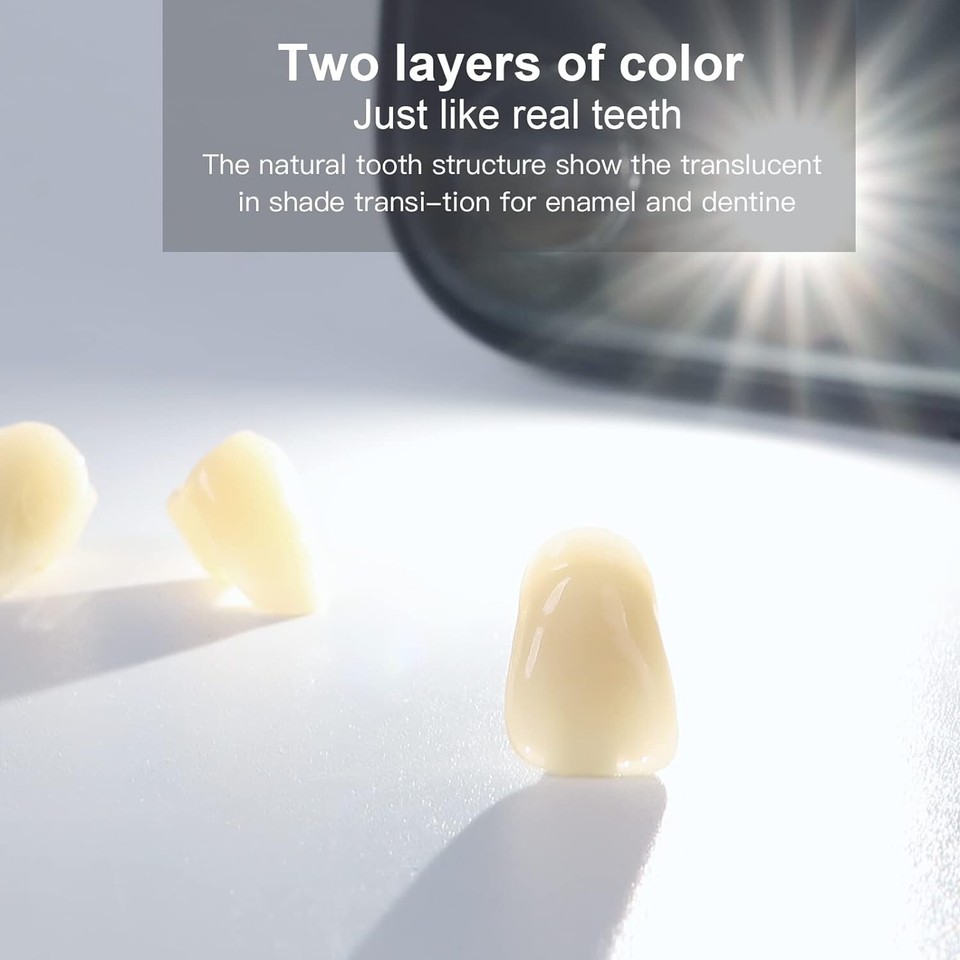 JMU Dental Acrylic Resin Denture Teeth A2 T8 Full Set False Teeth Upper ...