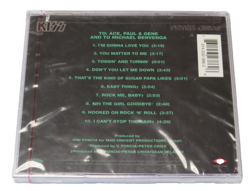 KISS PETER CRISS CD REMASTERED 1996-97 MERCURY SEALED HYPE STICKER | eBay