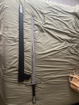 Honshu Tactical Broadsword- 1060 High Carbon Steel With Satin Stainless ...