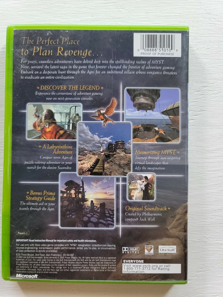Myst III: Exile (Microsoft Xbox, 2002) 8888510109| eBay