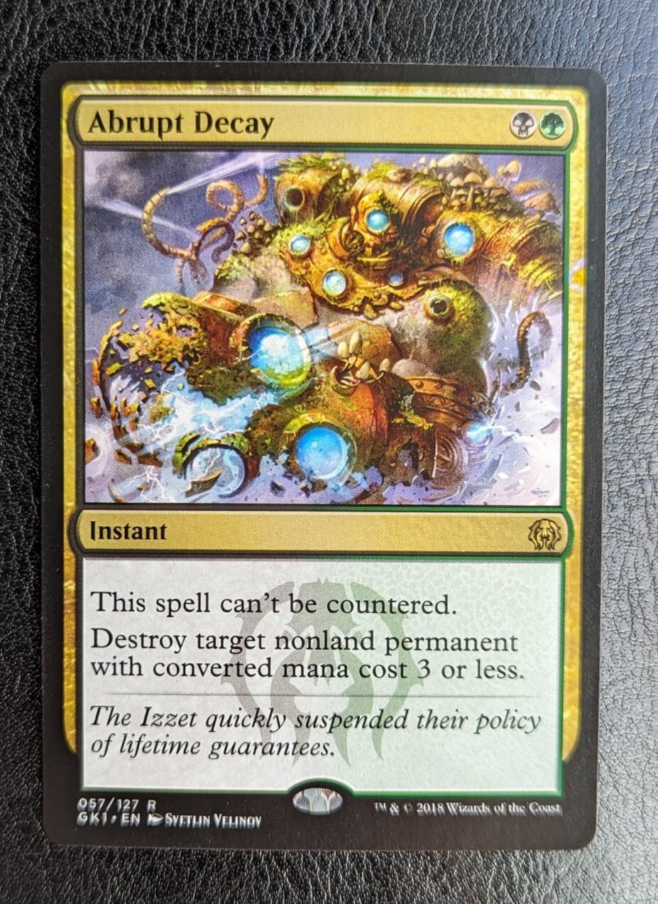 Abrupt Decay - Guilds of Ravnica - MTG - 57/127 - Regular - Rare - NM ...