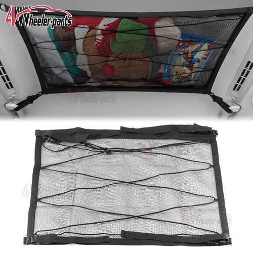 For Jeep Wrangler JK TJ Interior Roof Ceiling Cargo Net Mesh Storage ...