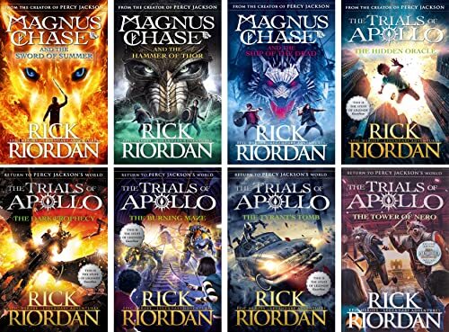 Trials of Apollo & Magnus Chase Series 8 Books Collection Set By Rick ...