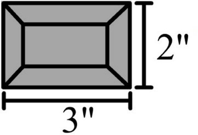 Colored Stained Glass Bevels - 2x3 Bevels - GRAY (5) | eBay