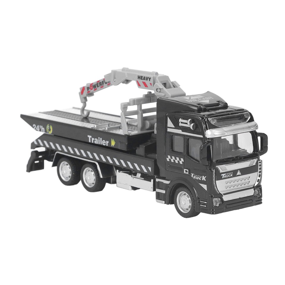 Tow Truck Model Metal Alloy 19.9cm Length Rescue Pullback Big Tow Tru ...