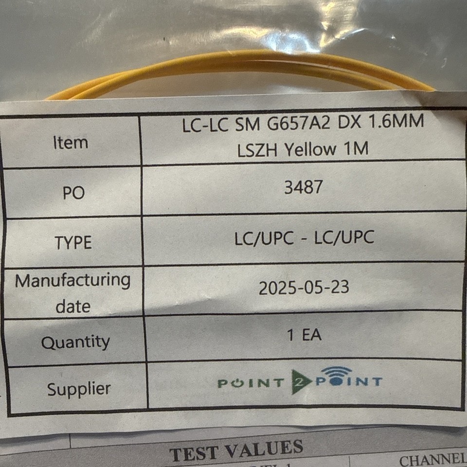 LC-LC SM G657A2 DX 1.6MM LSZH Yellow 1M Fiber Patch Cable (10 pcs) | eBay