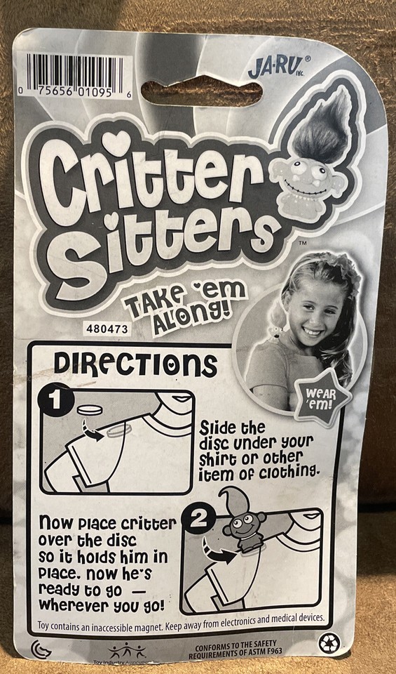 CRITTER SITTERS WEAR’EM TAKE’EM ALONG BLUE FRIEND SUPER CUTE! | eBay