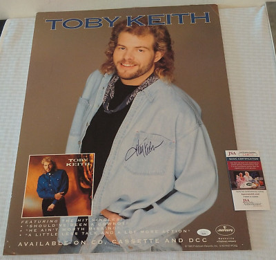 TOBY KEITH Autographed Signed 18x24 Debut Self Music Store Foam Poster ...