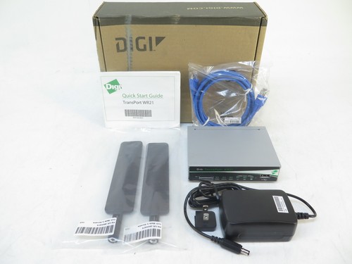 Digi Transport WR21 WR21-L82B-DE1-SU Ethernet Modem w/ Antennas, Opt ...