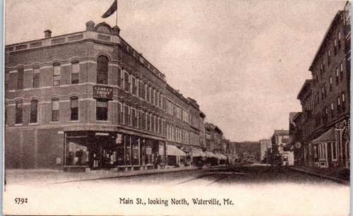 MAIN STREET Waterville, Maine ME - Postcard | eBay