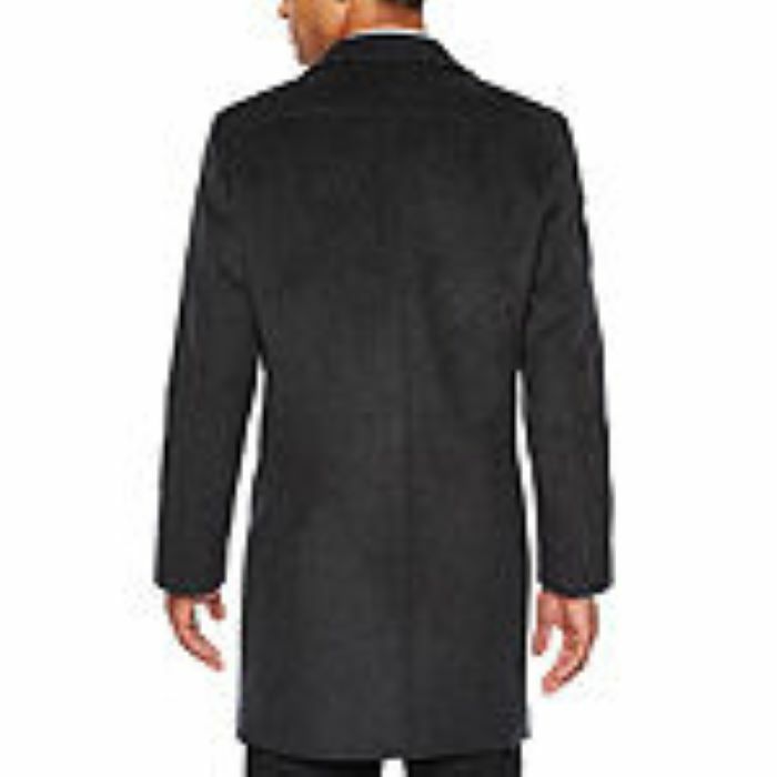 New Stafford Men's Heavyweight Water Resistant Topcoat Charcoal 40 ...