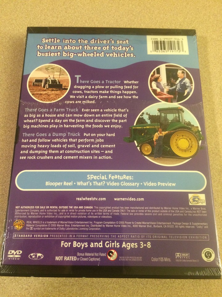 Real Wheels: Tractor Adventures DVD Big Wheeled Vehicles Sealed New ...